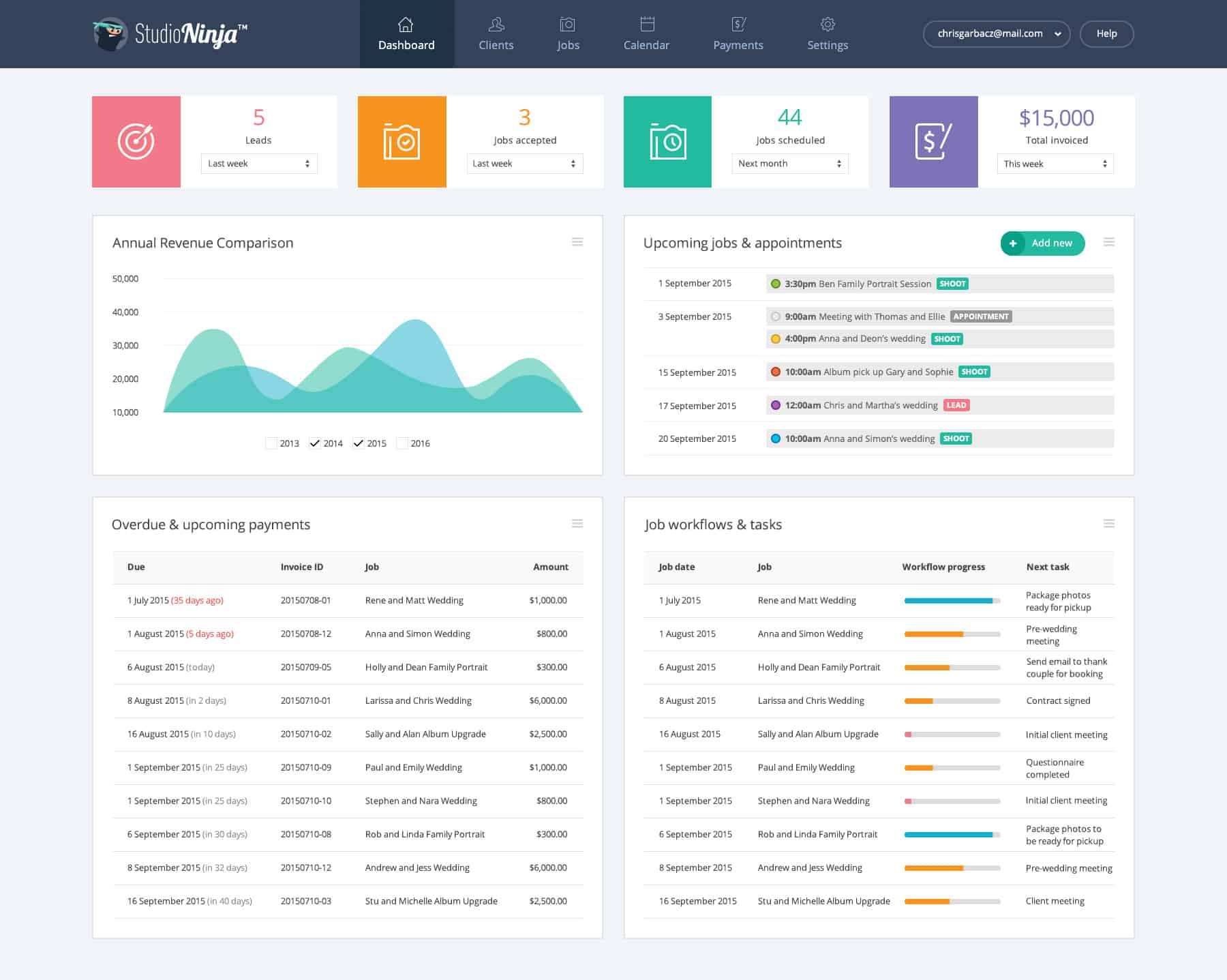 Studio Ninja vs 17 Hats: Best CRM for Wedding Celebrants